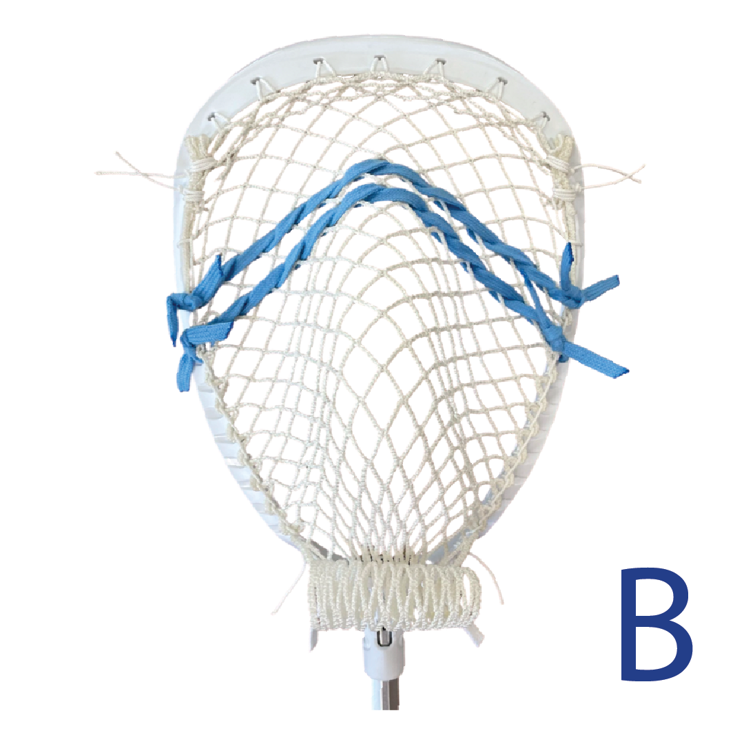 Eclipse 11D Semi-Hard Goalie Mesh Custom Stringing White - Sling It! Lacrosse