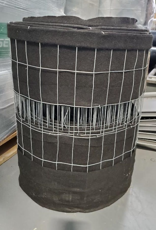 "Z" Dyke Curb Inlet Protection, 6 oz. Fabric, 3' x 100', 12.5 Ga. Wire ...