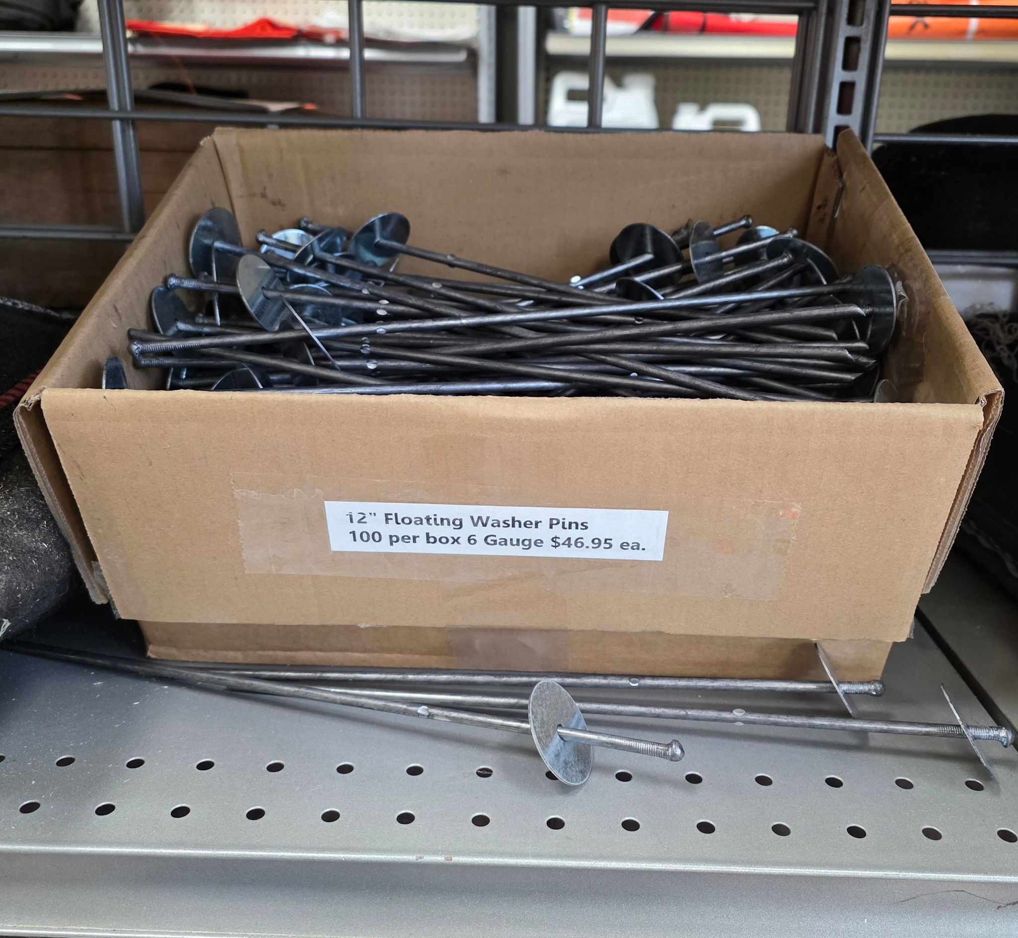 12" Floating Washer Pins - 100 per box 6 Gauge - Silt Management ...