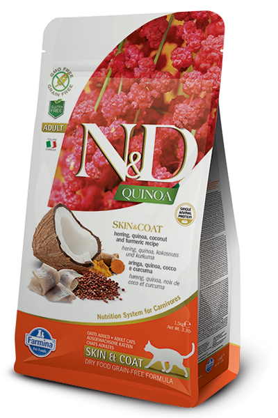 Farmina Farmina Cat Quinoa and Herring Skin & Coat - Tabby & Jack's Pet ...