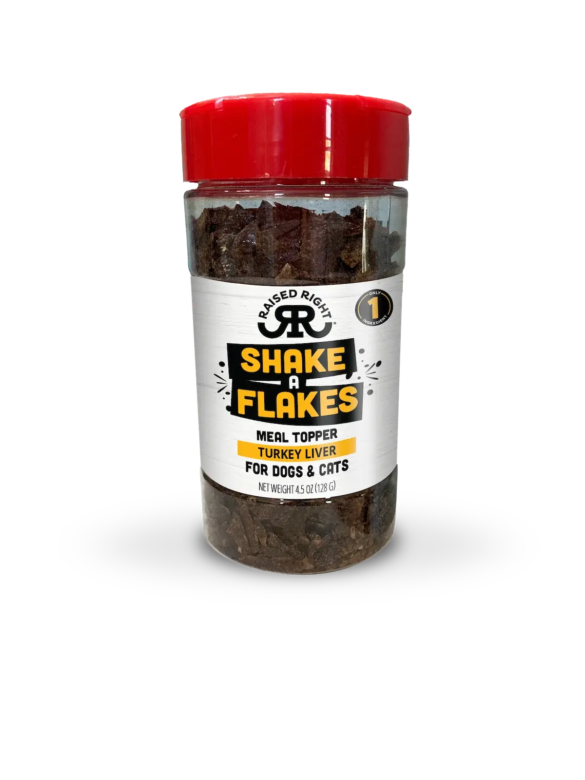 Raised Right Shake a Flake 4.5oz - Tabby & Jack's Pet Supplies and Grooming