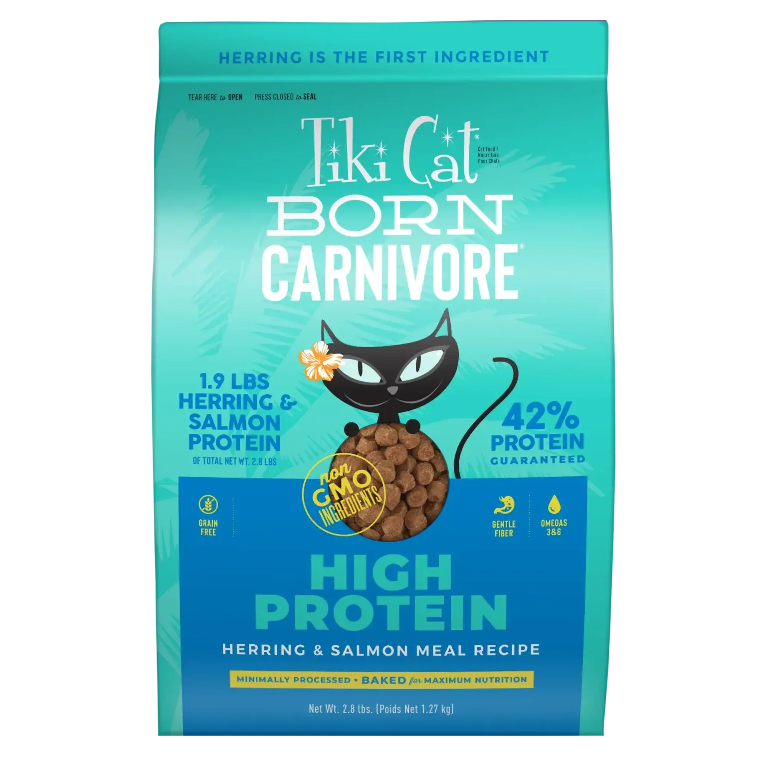 Tiki Cat Born Carnivore Herring/Salmon 2.2 lb - Tabby & Jack's Pet ...