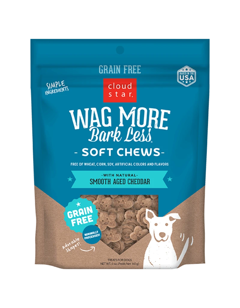 Wag More Bark Less Grain Free Soft/Chewy Aged Cheddar 5oz - Tabby ...