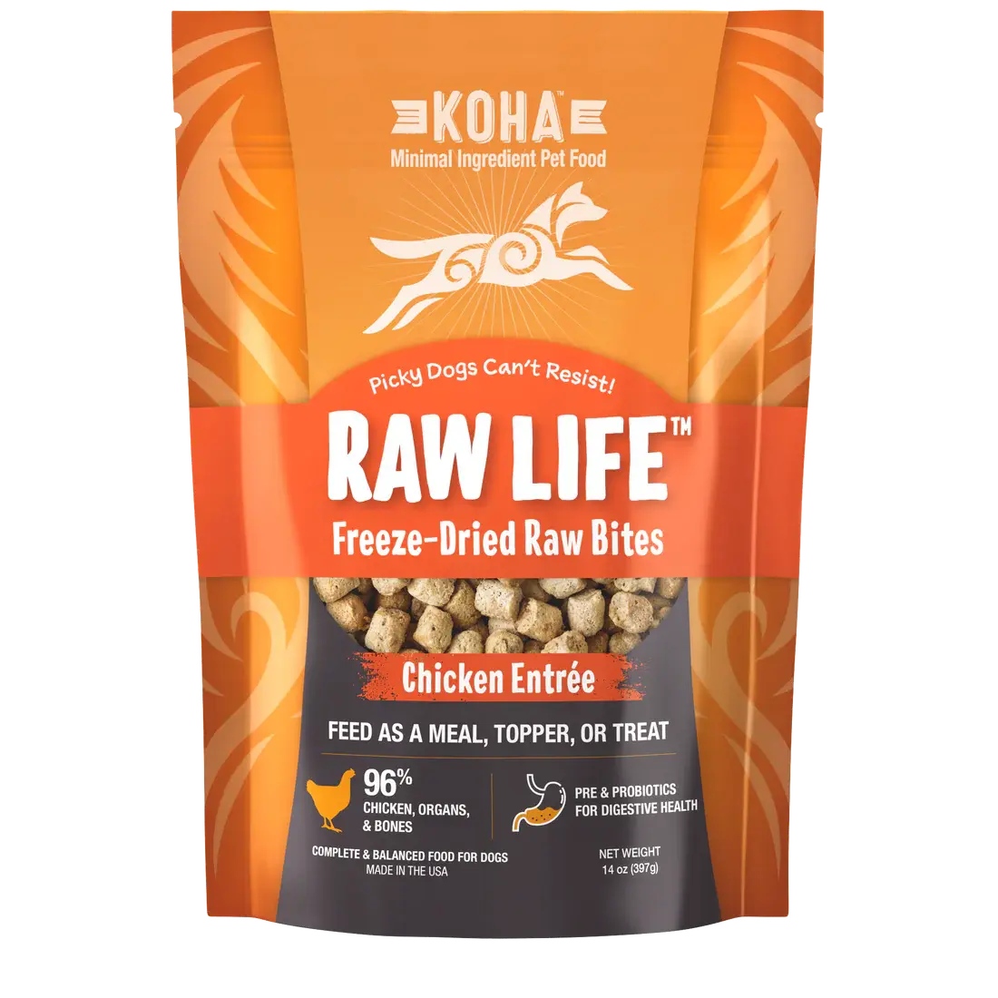 Koha GF Raw Life FD Topper 8oz - Tabby & Jack's Pet Supplies and Grooming