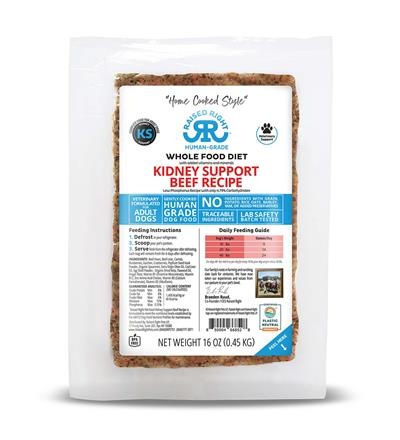 Raised Right Kidney Recipe 1lb - Tabby & Jack's Pet Supplies and Grooming