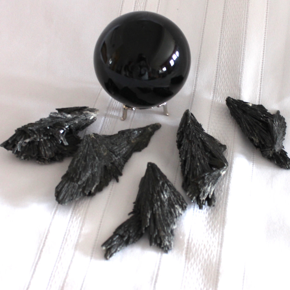 Black Kyanite for Protection - Soul Food Crystals