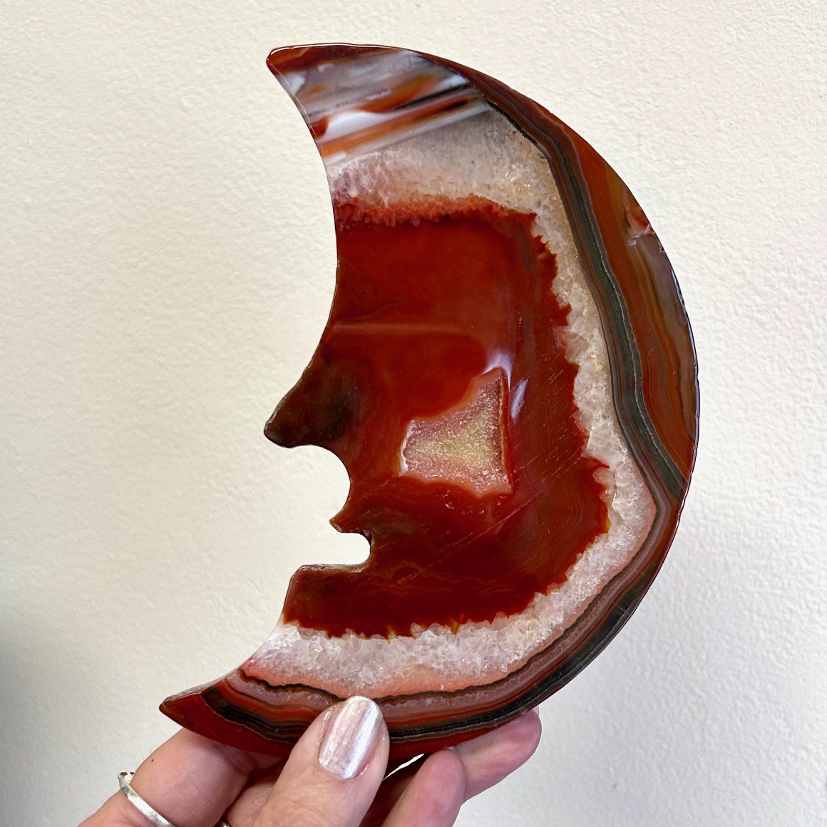 Carnelian Moons for celestial wisdom - Soul Food Crystals