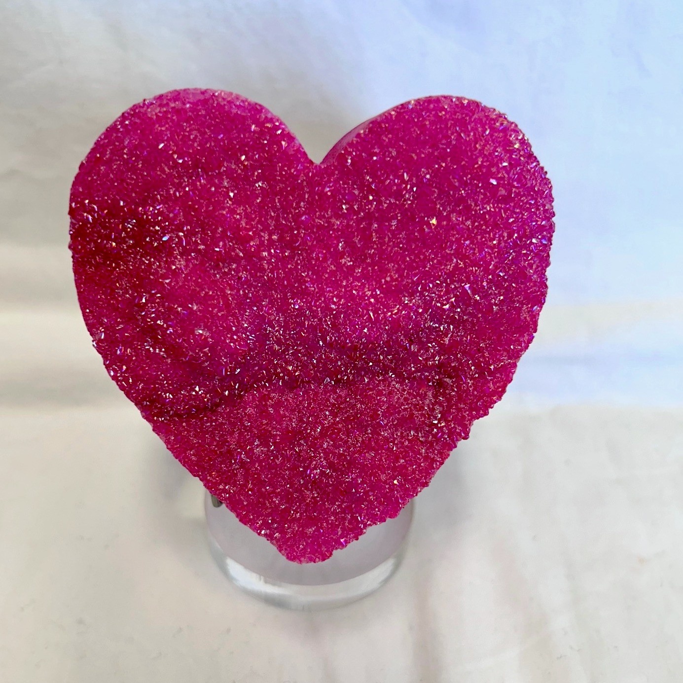 Pink Aura Joyful Cluster Hearts - Soul Food Crystals