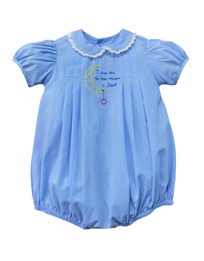 Blue Charlie Girl Bubble, I Love You To The Moon - Mini Macarons Boutique