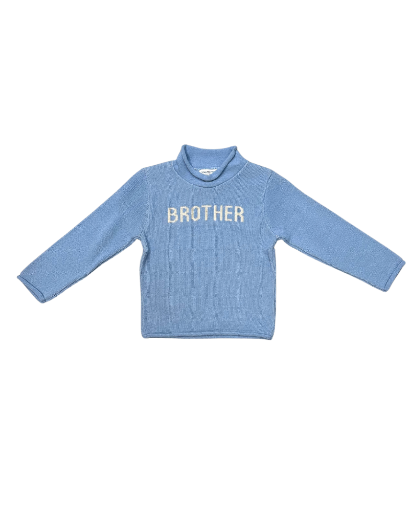 Light Blue Brother Sweater - Mini Macarons Boutique