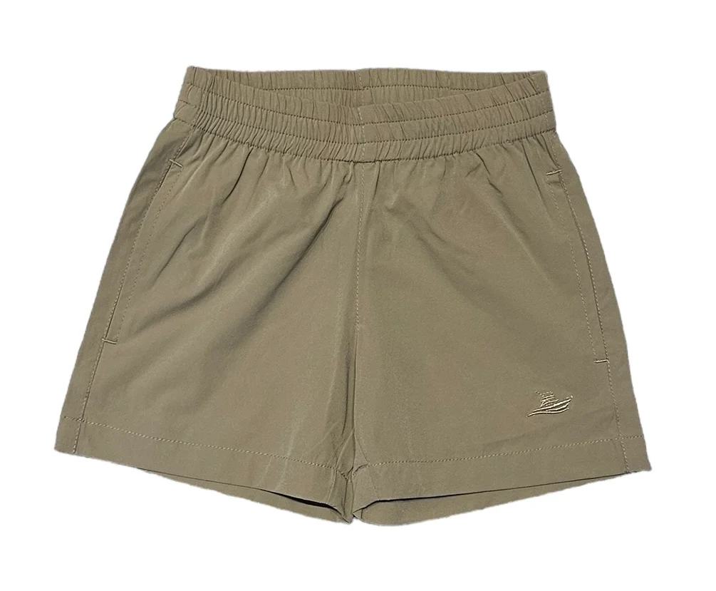 Performance Play Shorts, Khaki - Mini Macarons Boutique