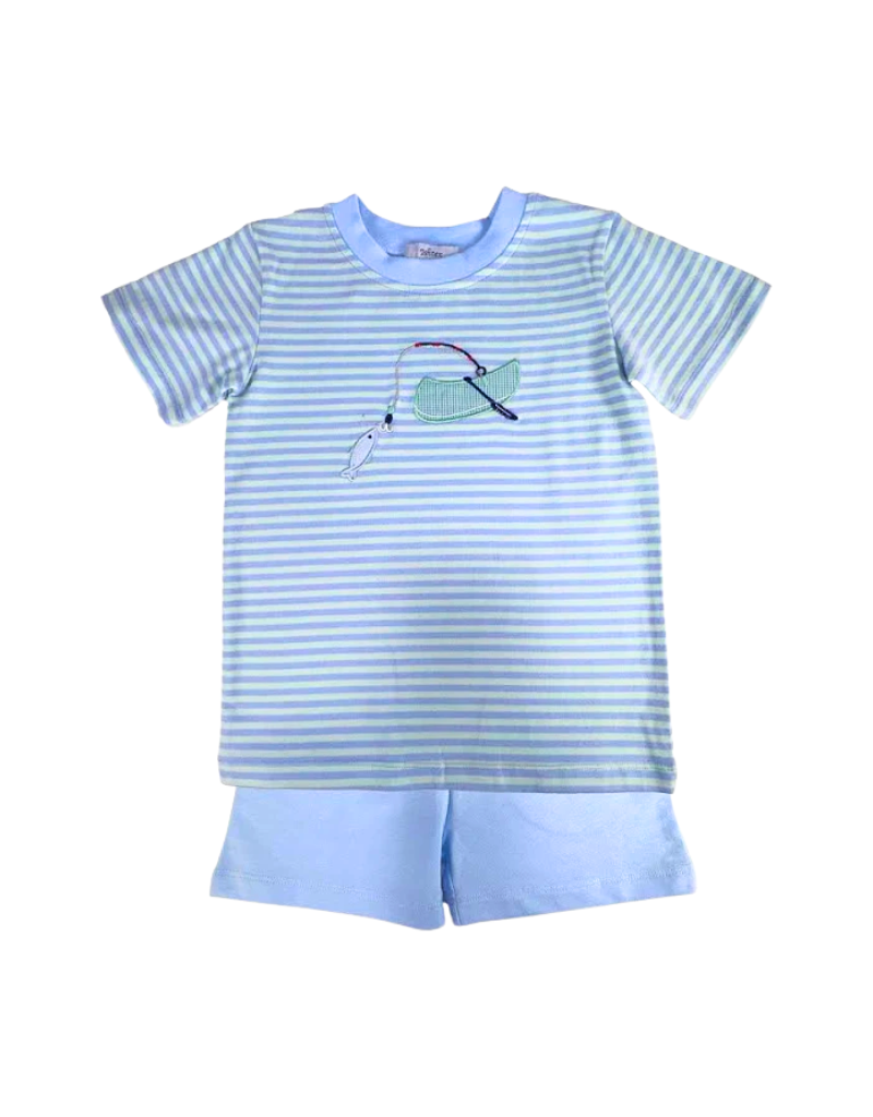 FIshing Boy Short Set - Mini Macarons Boutique