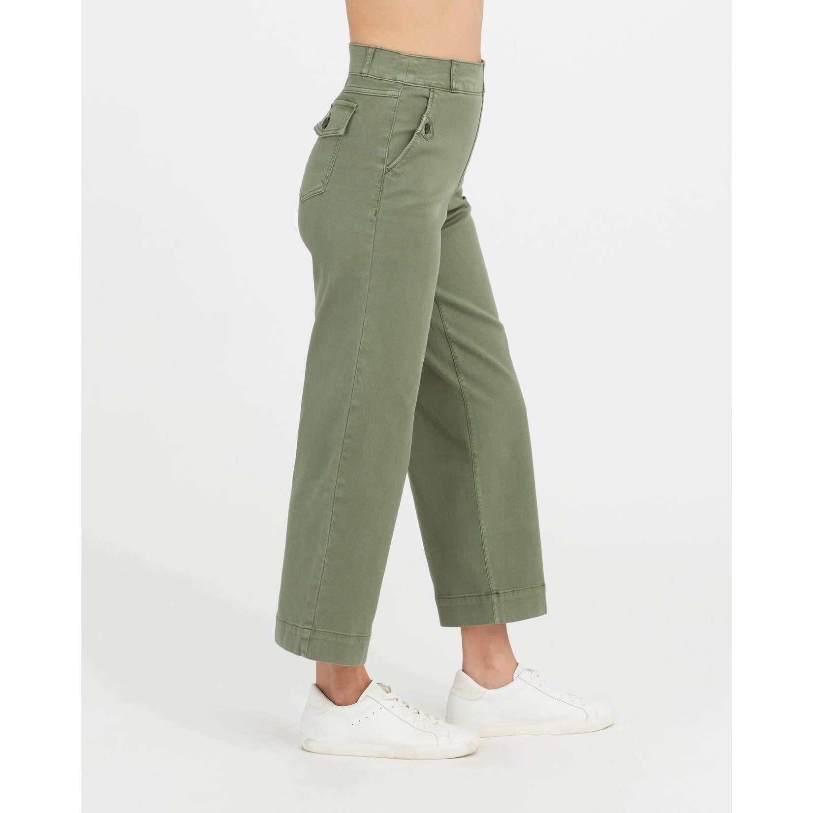 Stretch Twill Cropped Wide Leg - Theophilus