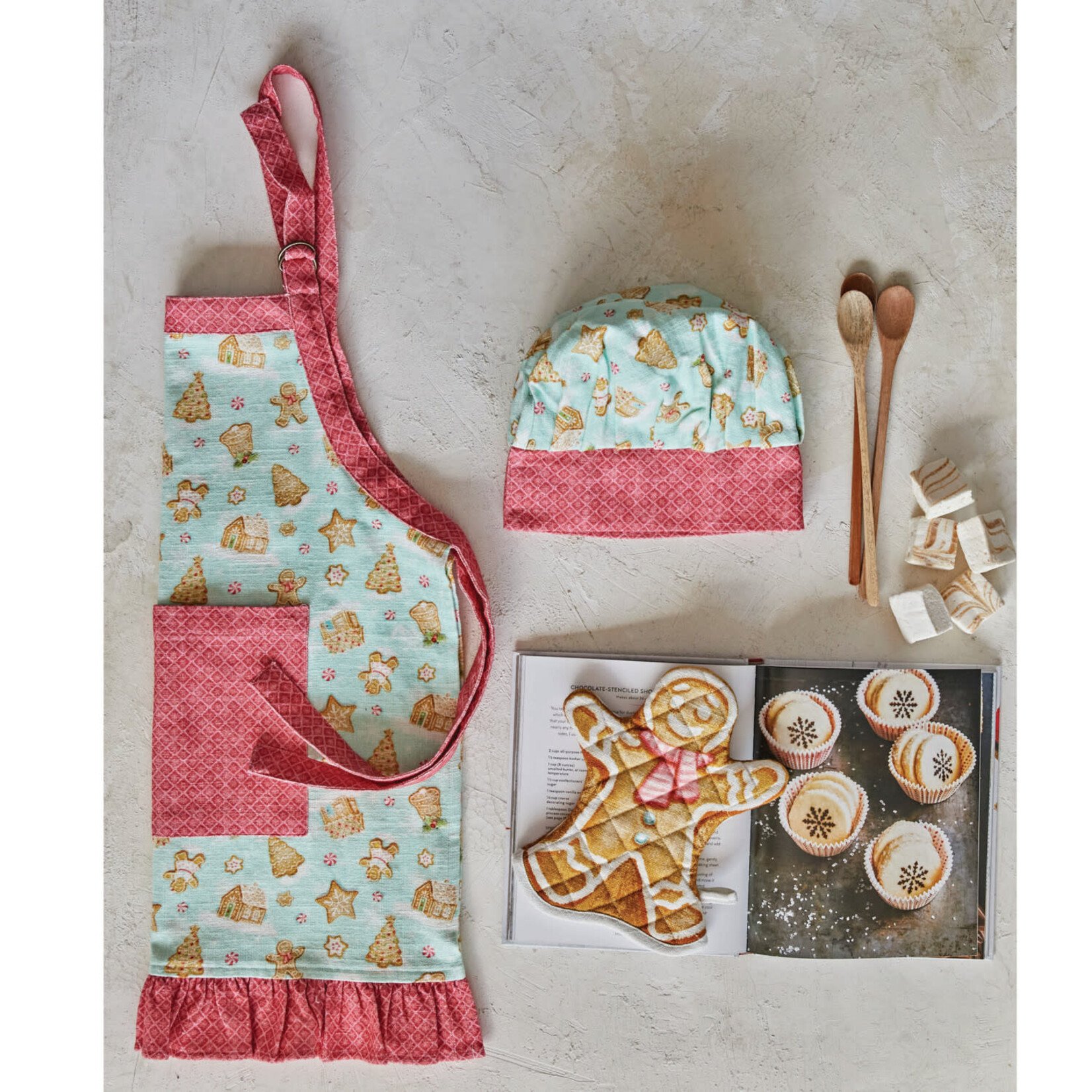 Child Apron, Chef Hat & Hot Mitt Set, - Theophilus
