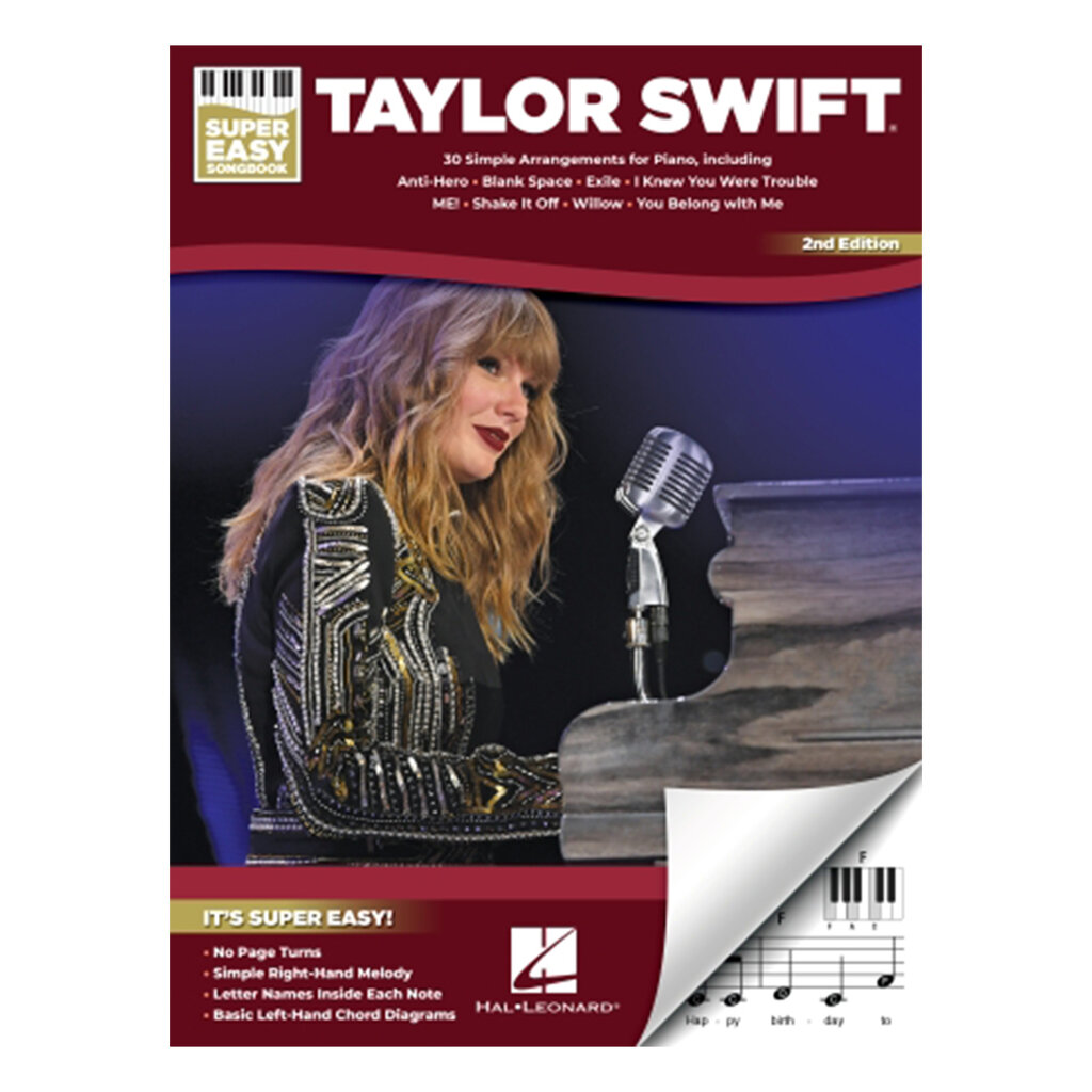Taylor Swift – Super Easy Piano Songbook – 2nd Edition - Music Freqs Store