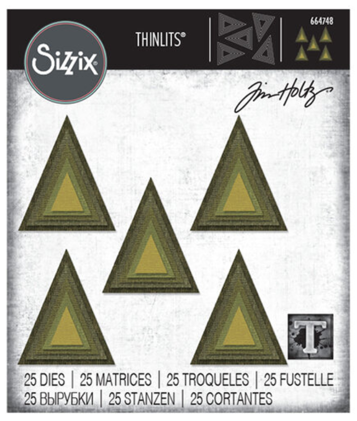Tim Holtz Stacked Tiles Trianlges Thinlits Dies - Creative Escape