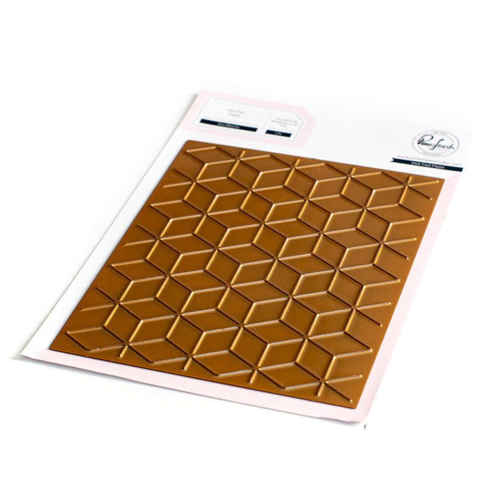 PinkFresh Studios Geo Blocks Hot Foil Plate - Creative Escape
