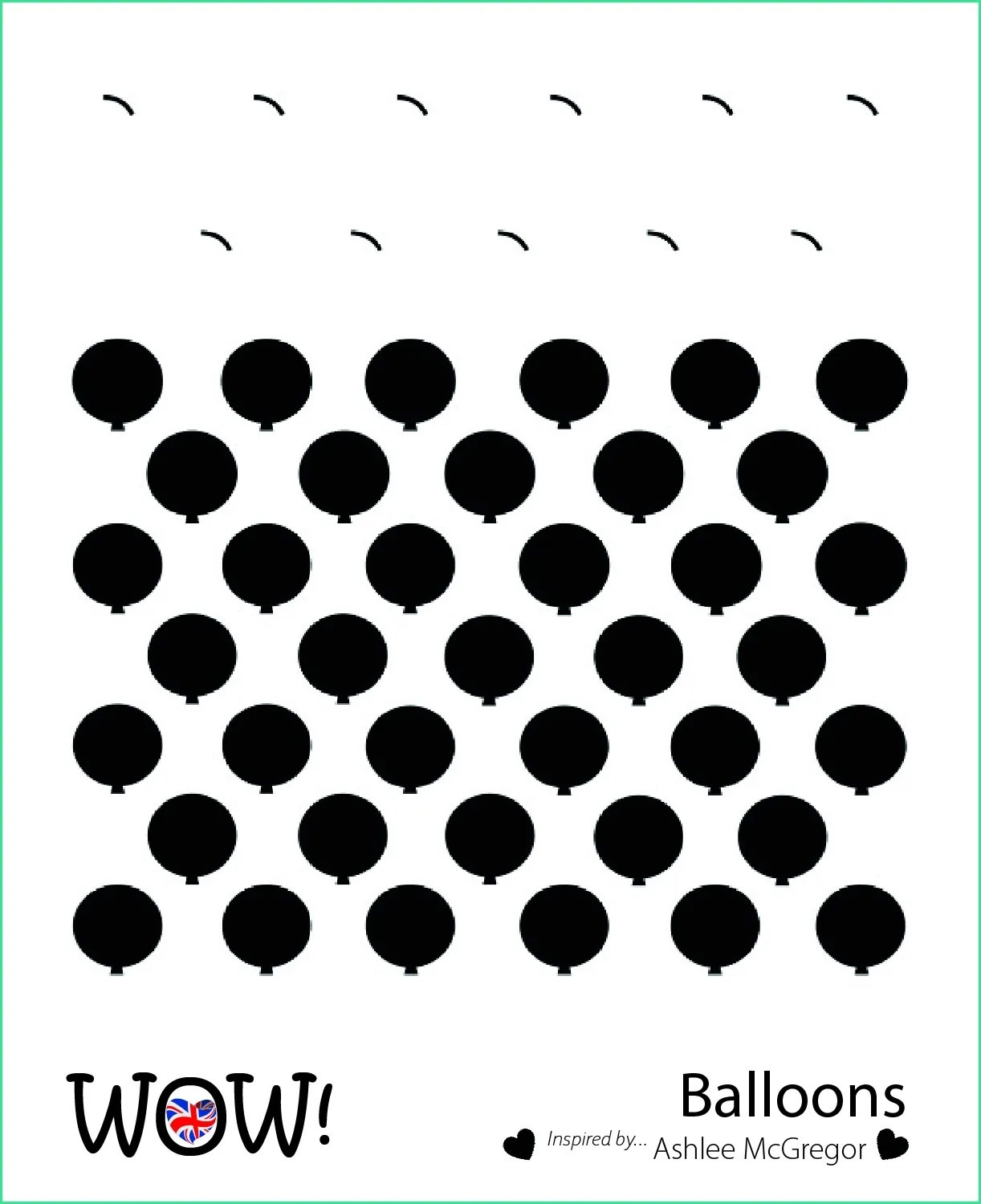 wow! Balloons Stencil - Creative Escape