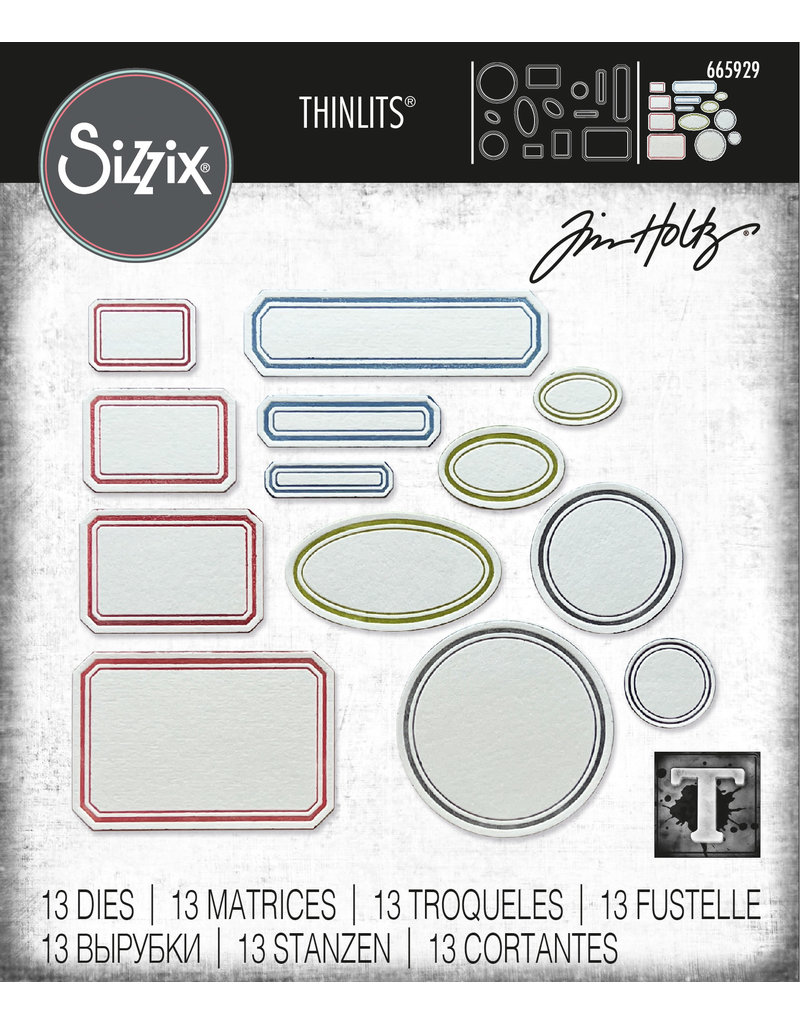 sizzix Vintage Labels Thinlits - Creative Escape