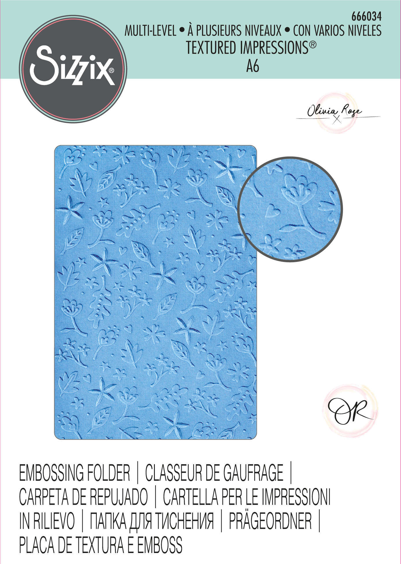 Sizzix Sizzix® Multi-Level Textured Impressions® Embossing Folder ...