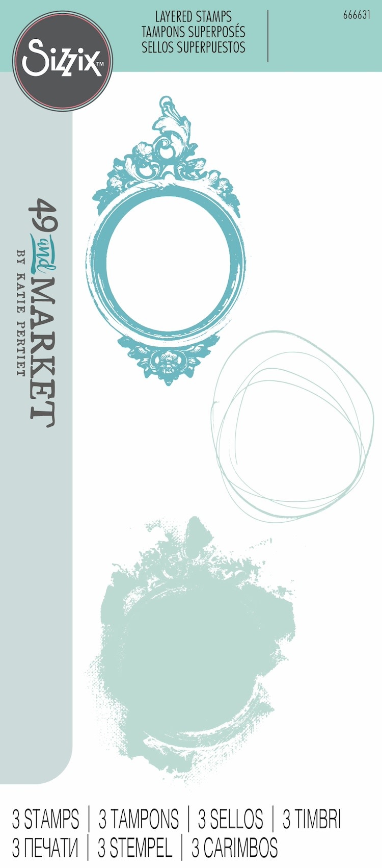 Sizzix 49 & Market Artsy Regal Frame Layered Stamp - Creative Escape