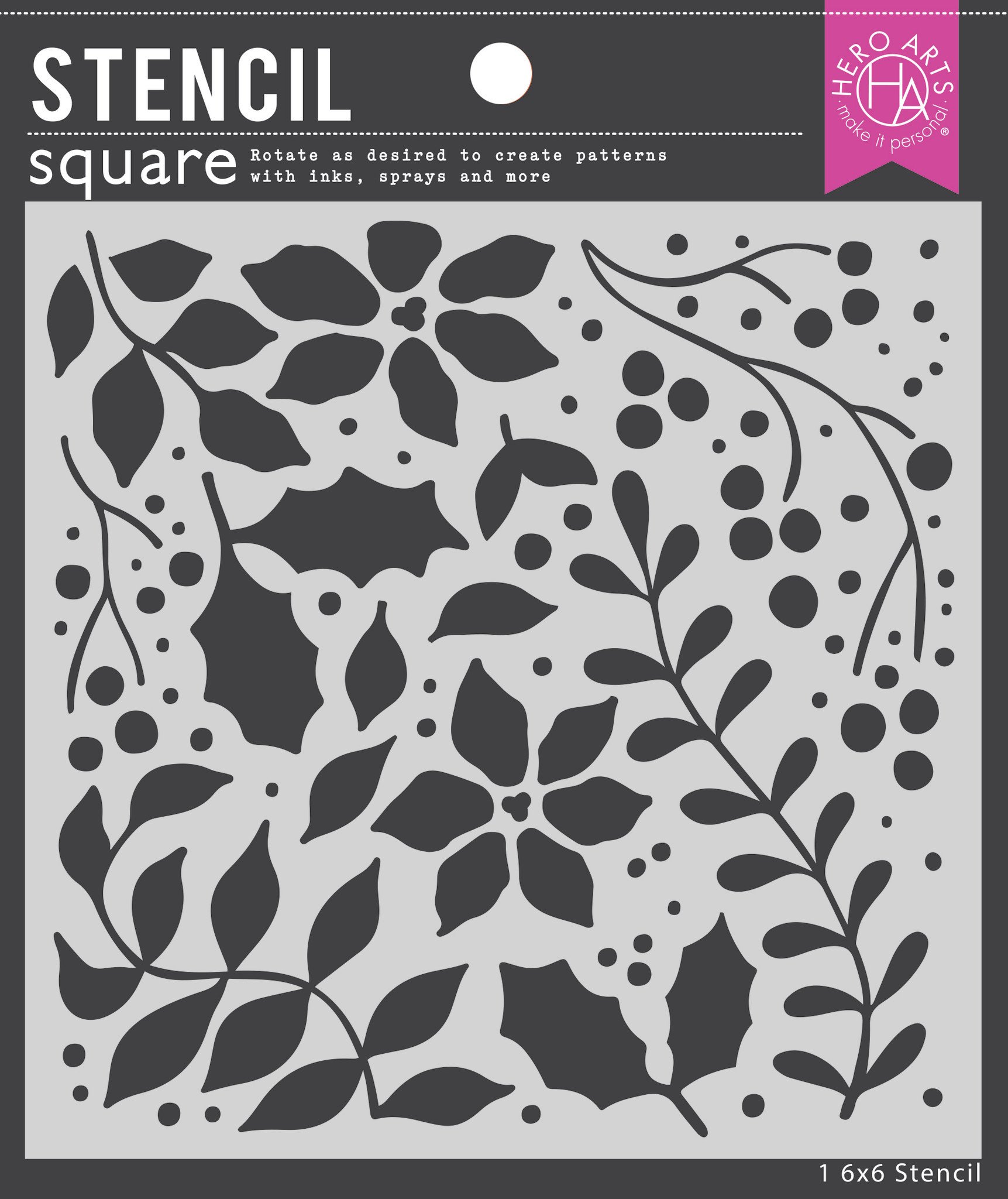 HERO ARTS Holiday Foliage Stencil - Creative Escape