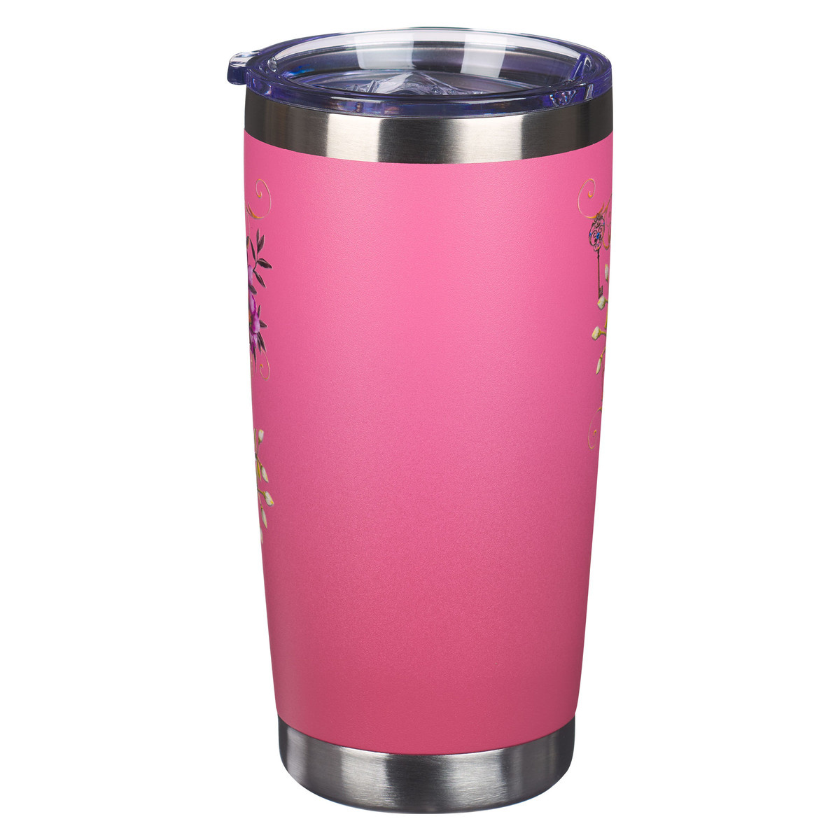Pink Be Still Butterfly Stainless Steel Travel Tumbler - Psalm 46:10 ...