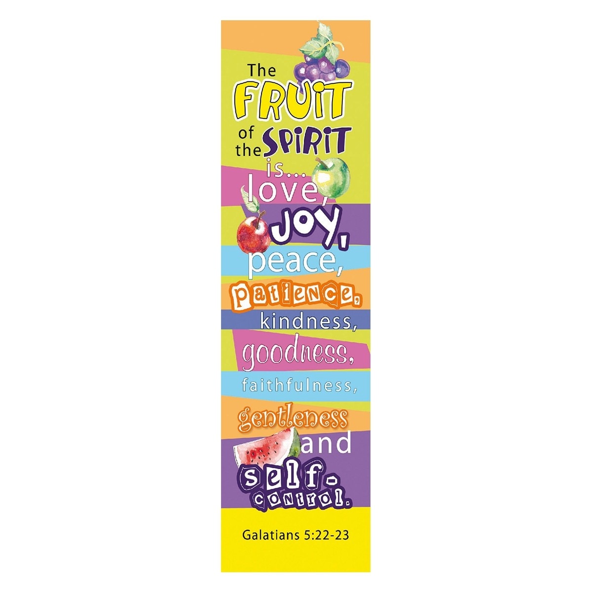 Fruit of the Spirit Sunday School/Teacher Bookmark Set - Galatians 5:22 ...