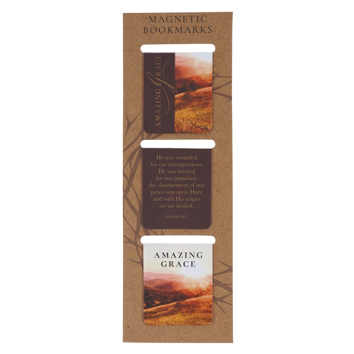 Amazing Grace Die-cut Magnetic Bookmark Set - Isaiah 53:3 - 天道北美網路書房 U ...