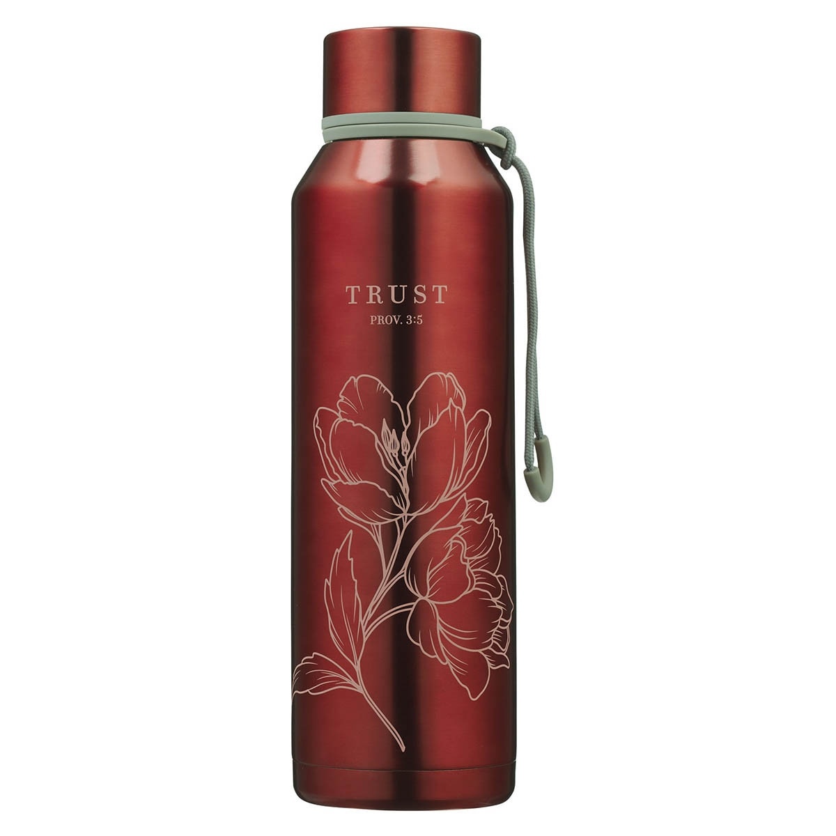 Trust Metallic Pomegranate Red Stainless Steel Water Bottle - Proverbs ...