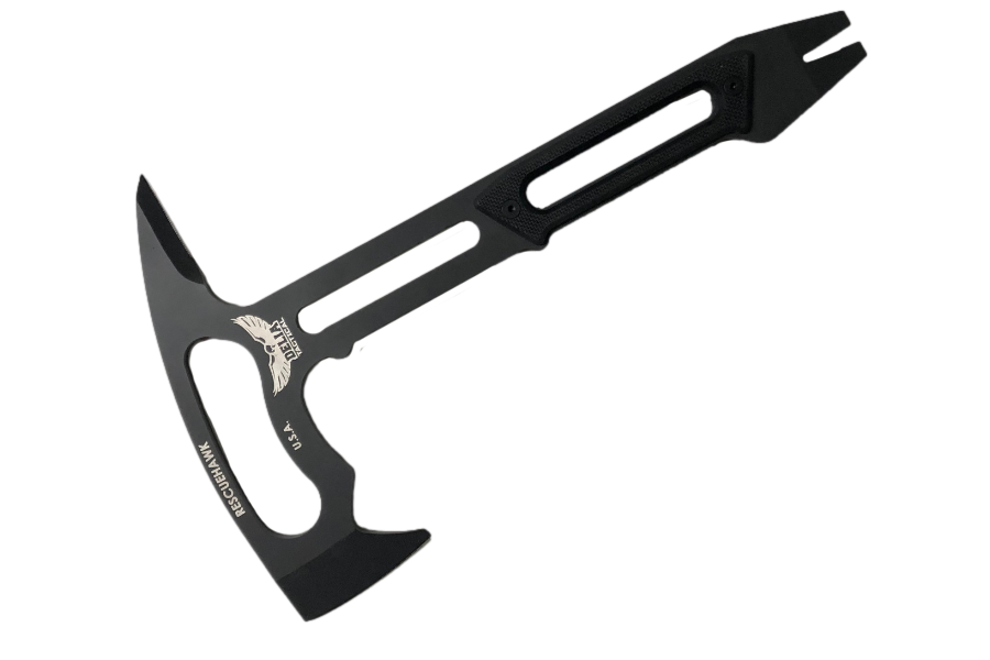 White River Delia Tactical Rescue Hawk, Black Textured G10 (DT-RHK ...