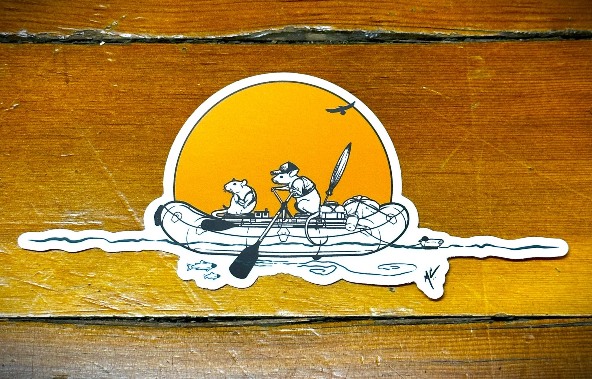 Marcus Cline River Rat Sticker - Utah Whitewater Gear