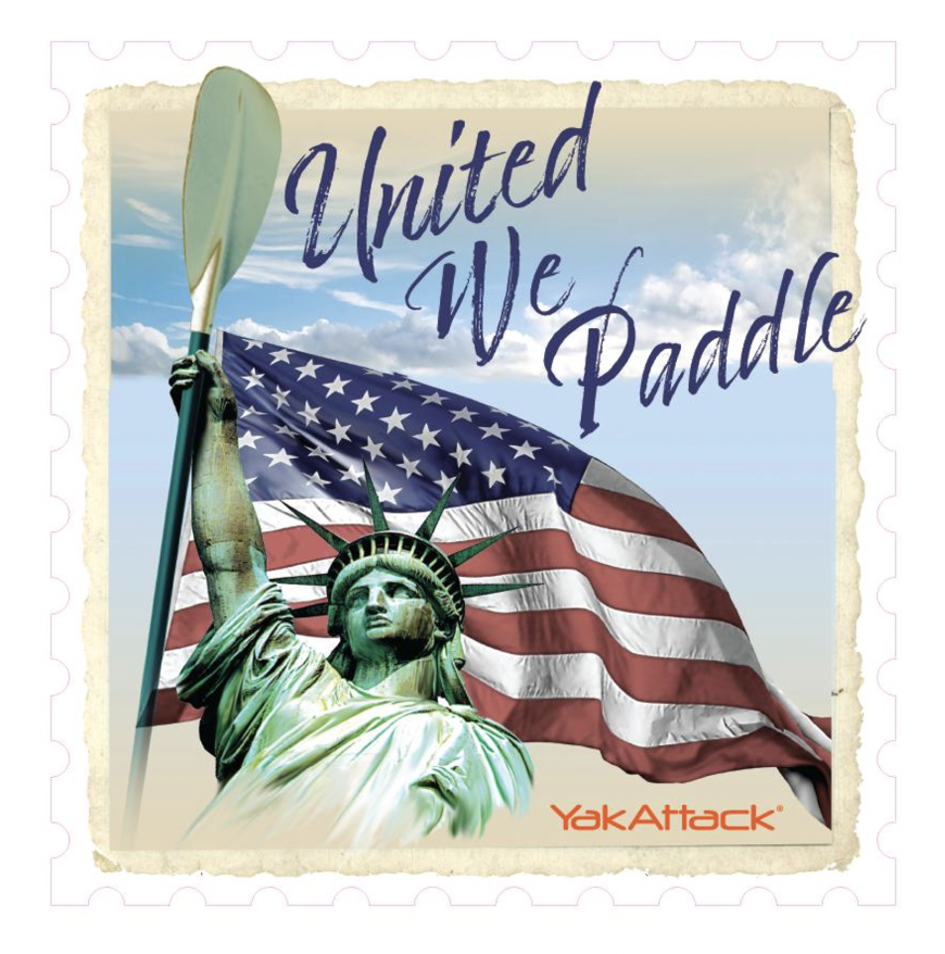 YakAttack United We Paddle Decal, 3" - Utah Whitewater Gear