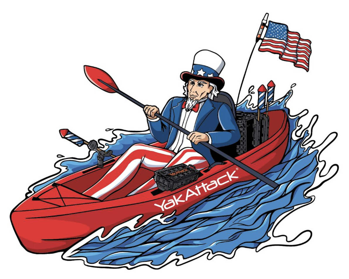 YakAttack Uncle Sam Decal 4.75” x 3.75” - Utah Whitewater Gear