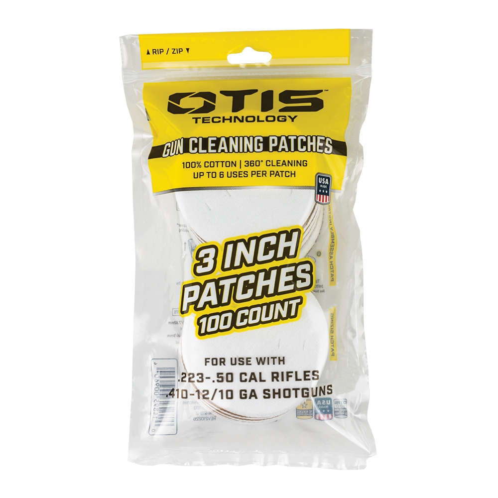 OTIS 3" ALL CALIBER CLEANING PATCHES - SDTAC