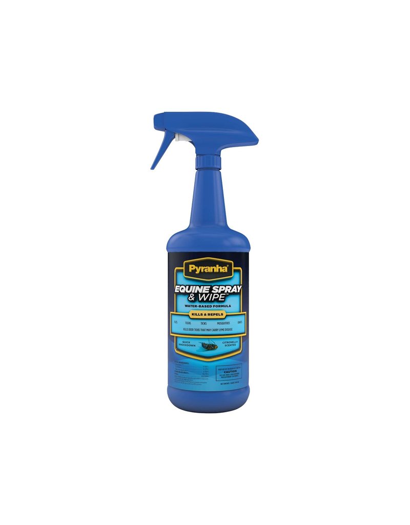 Pyranha Fly Spray Spray & Wipe Water Based Formula - San Diego Saddlery