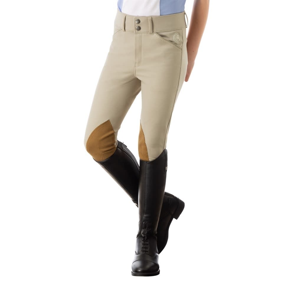 Tuva Kids Show Knee Patch Breeches Tan - San Diego Saddlery