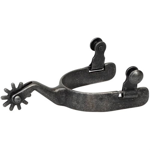 Spurs Cutting Rowel Spurs Buffed Black Ladies - San Diego Saddlery
