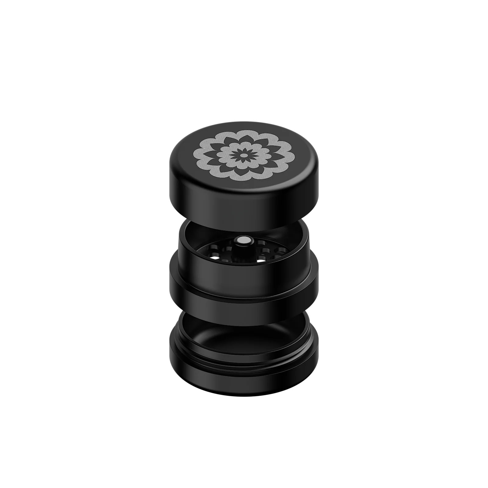 Flower Mill 2" Next Gen Standard Grinder Black - Borosyndicate