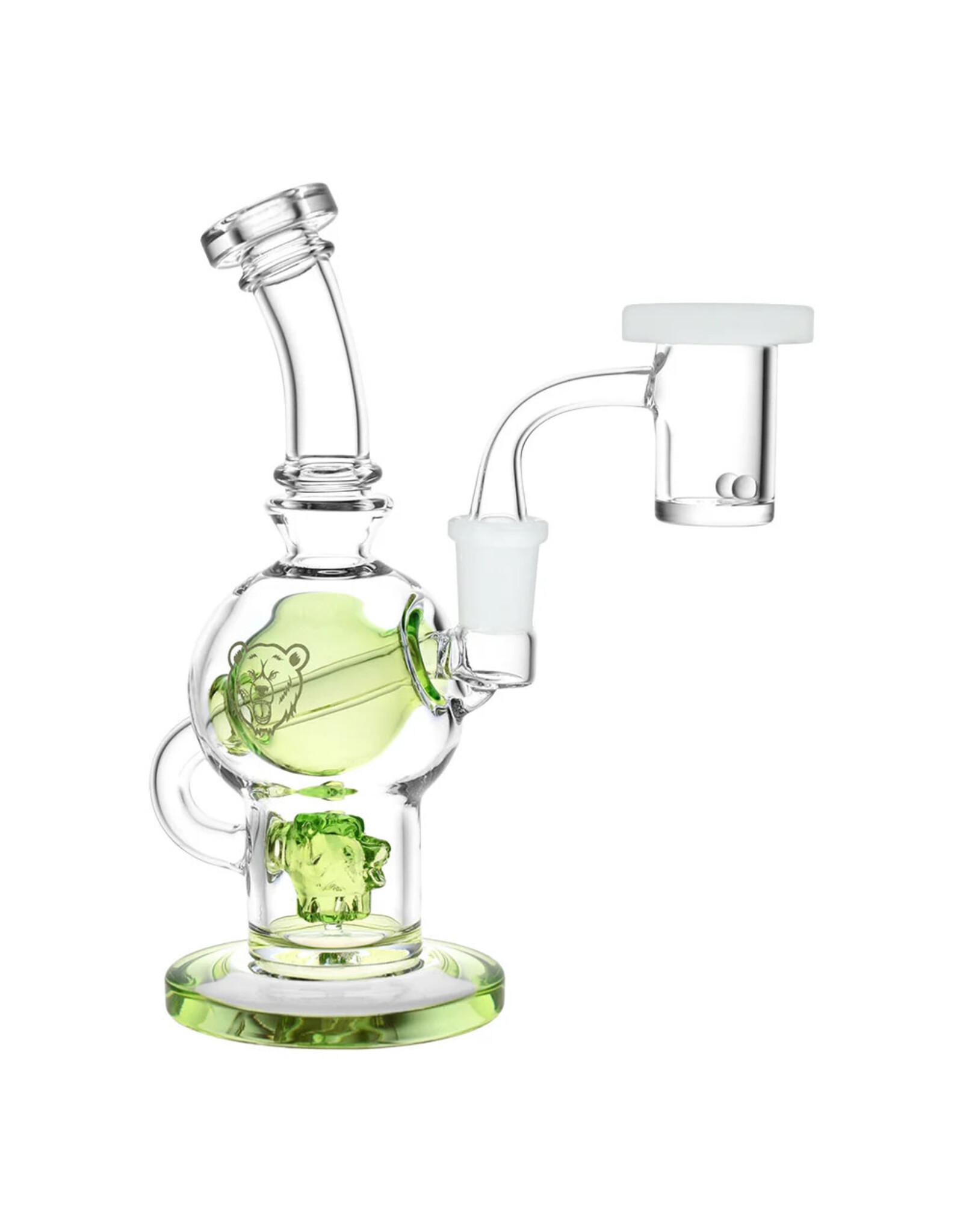Bear Quartz Sphere Rig With Banger And Spinner Cap - Borosyndicate