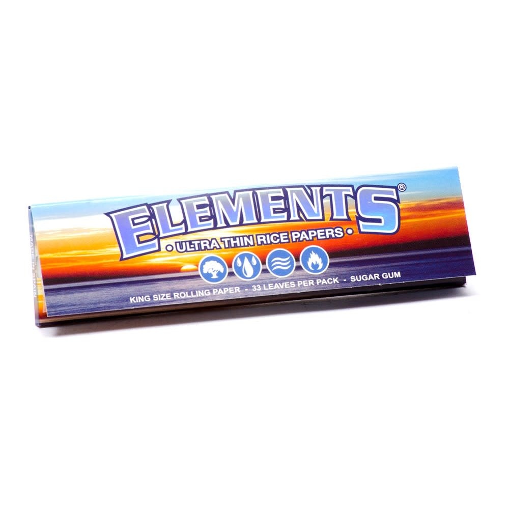 Elements Ultra Thin Rice Papers King Size Wide - Borosyndicate