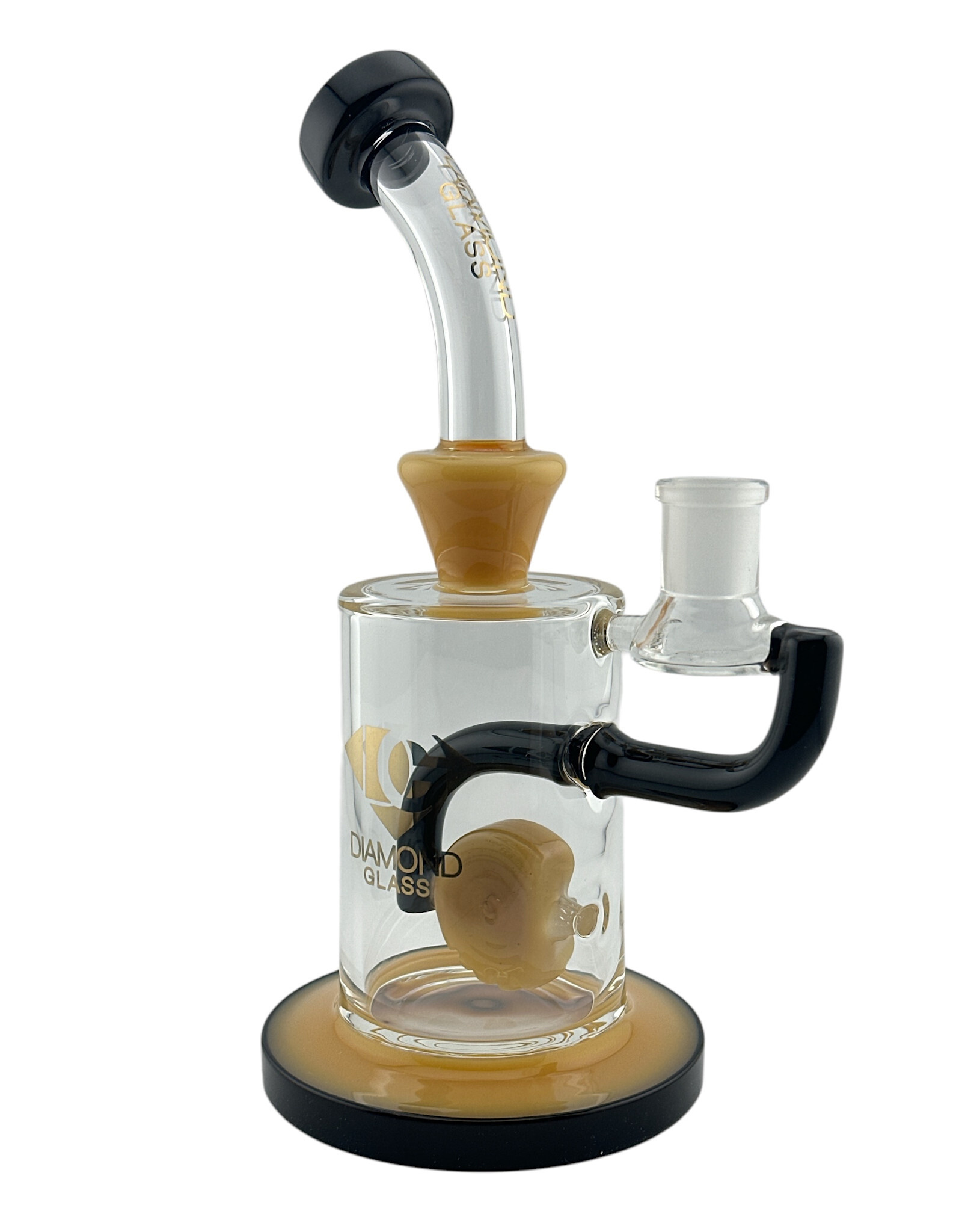 Diamond Glass Cookie Fixed Half Crescent Fixed Rig - Borosyndicate