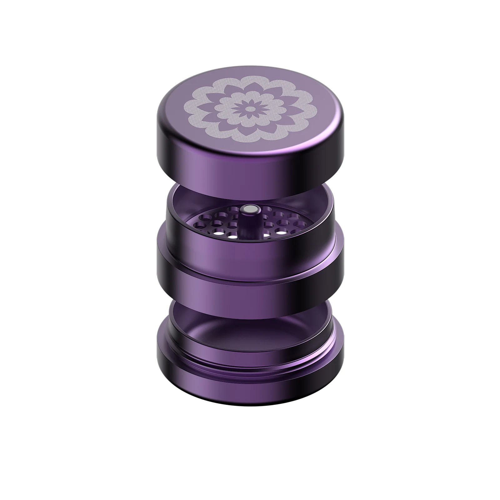 Flower Mill 2.5" Next Gen Standard Grinder Purple - Borosyndicate