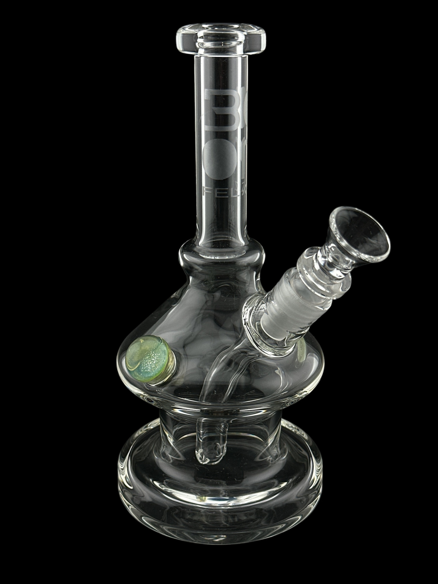 Boom Mini Hourglass Beaker Fixed With Green Marble - Borosyndicate