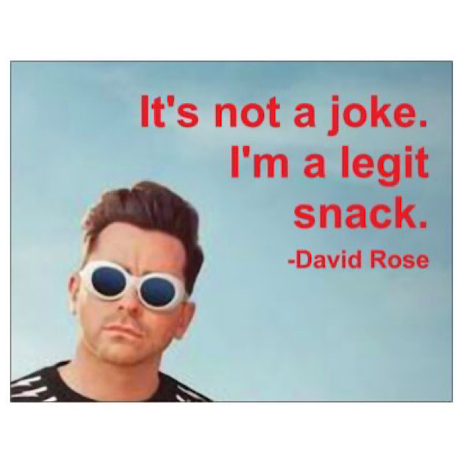Annies Card #132 - Its Not A Joke Im A Legit Snack - David Rose - Bad ...