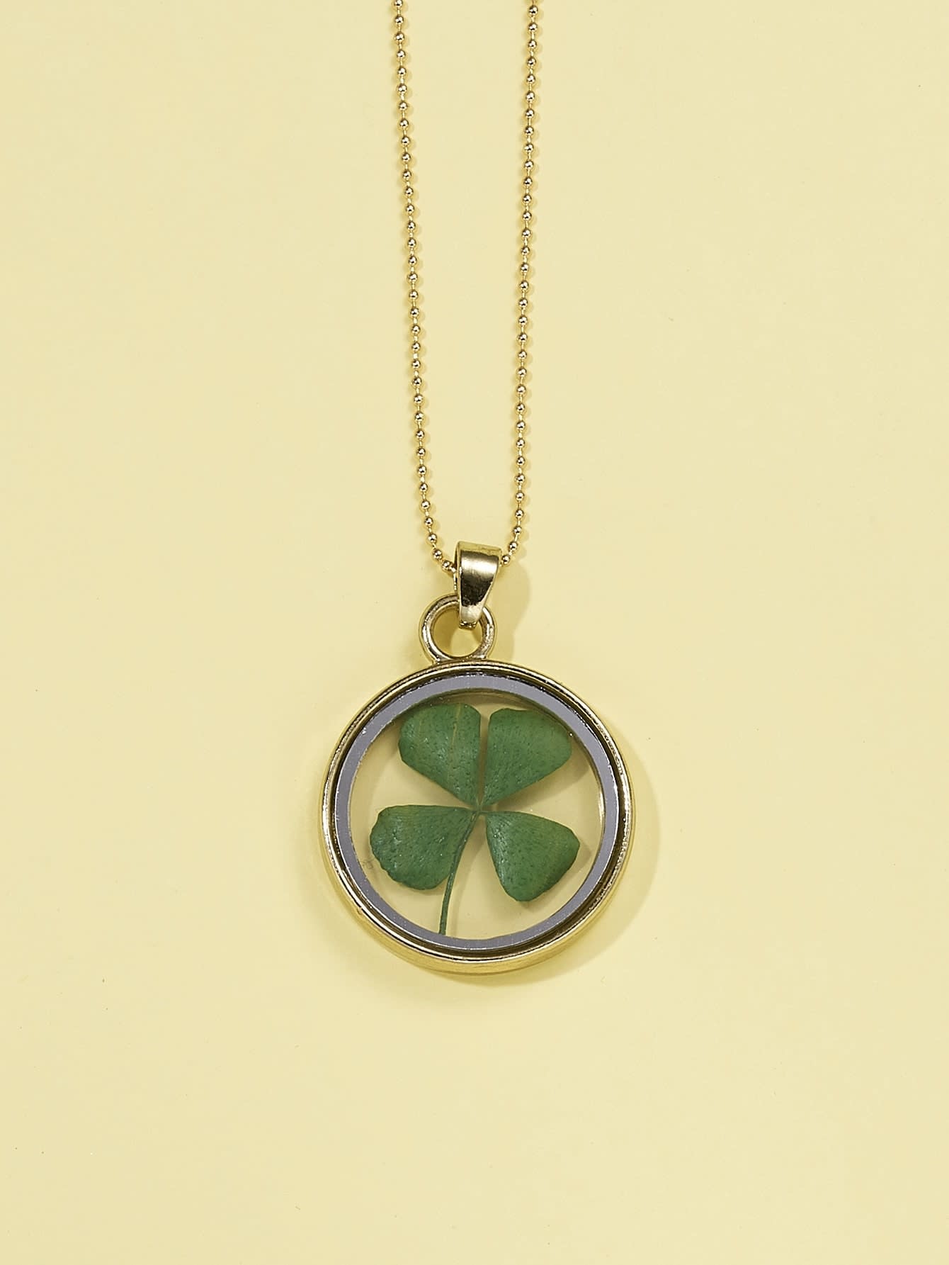 Necklace - Pressed Shamrock - Bad Annies