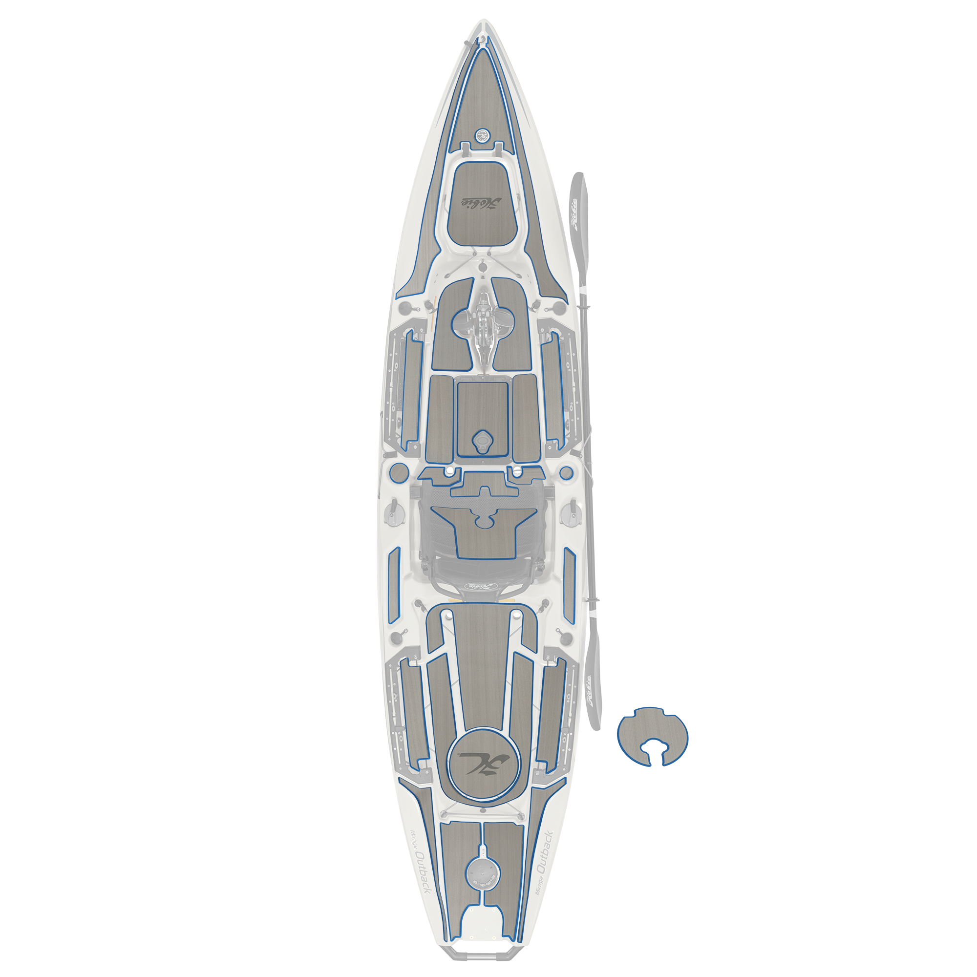 Hobie Mat Kit Outback, 2019+, Grey/Charcoal, Interior - Pure Watersports