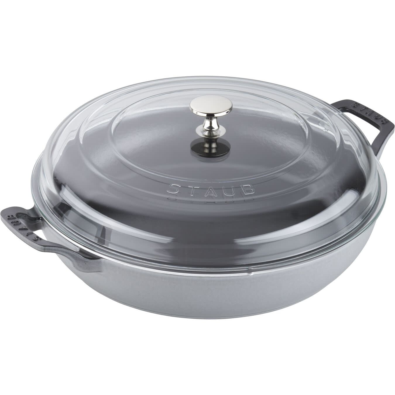 Staub Braiser W/Glass Lid 3.5QT Graphite - Spoons N Spice
