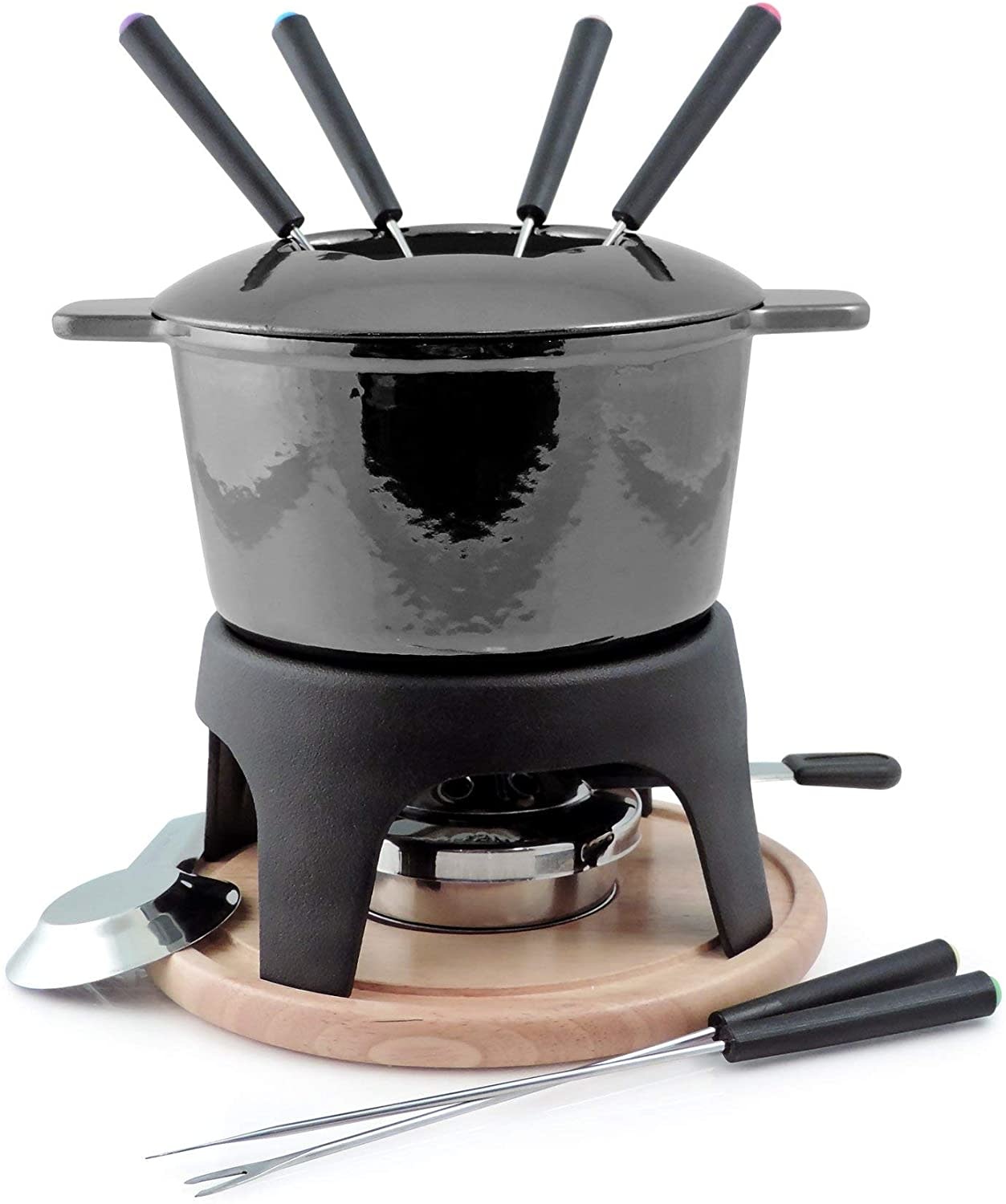 Swissmar Sierra Fondue Set, Metallic Black - Spoons N Spice