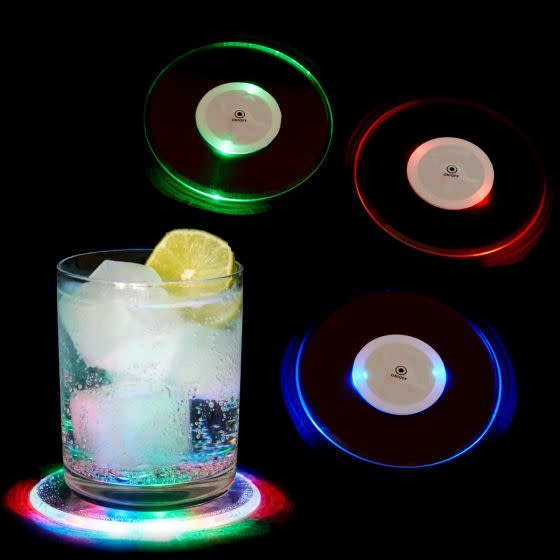 True Brands LED Coasters, Set of 4 - Spoons N Spice